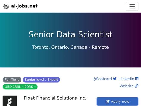 Hiring Senior Data Scientist Remote Raimljobs