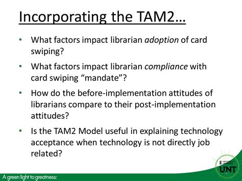 Extending The Tam2 Model Card Swiping And Academic Librarians Slide