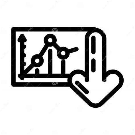 Diagram Loading Statistical Data Line Icon Vector Illustration Stock Illustration Illustration