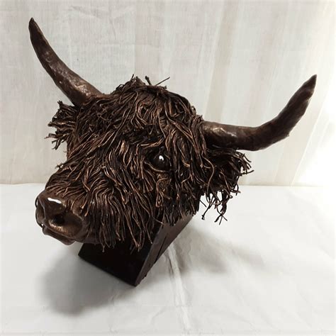 Hamish The Highland Cow Head Sculpture Workshop Inky Escapades