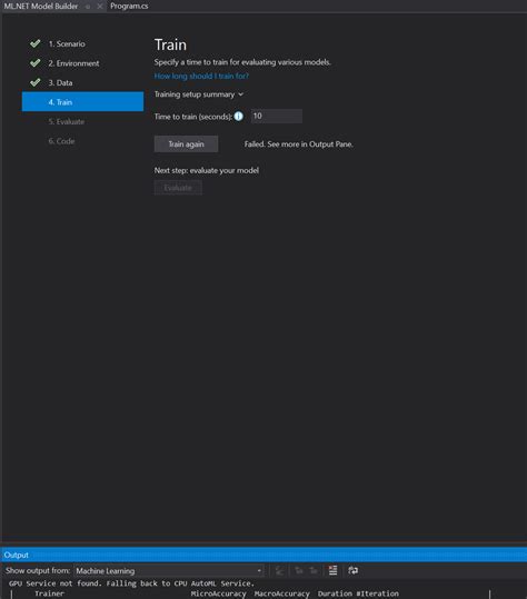 Ml Builder Training Different Than Example · Issue 1173 · Dotnet