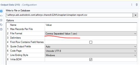 solved csv file overwrite set alteryx community