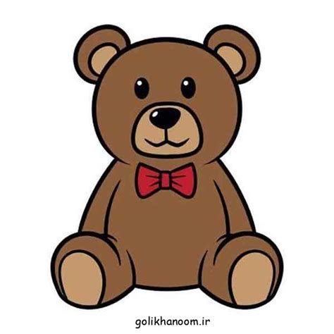 نقاشی خرس 2024؛ با طرح های کودکانه آسان و فانتزی سه سوته کپی کن و رنگ کن گلی خانوم