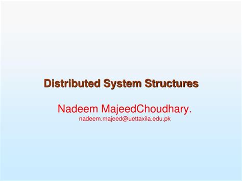 ppt distributed system structures powerpoint presentation free