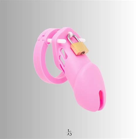 Feminine Pink Silicone Chastity Lock Soft Sexy And Skin Safe