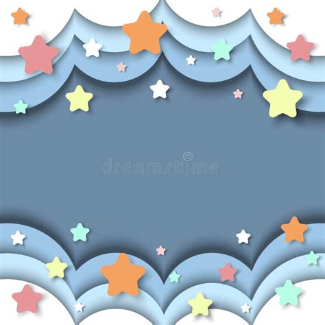 Cute Night Sky And Little Star Paper Texture Stock Vector Illustration Of Font Cartoon 295704684