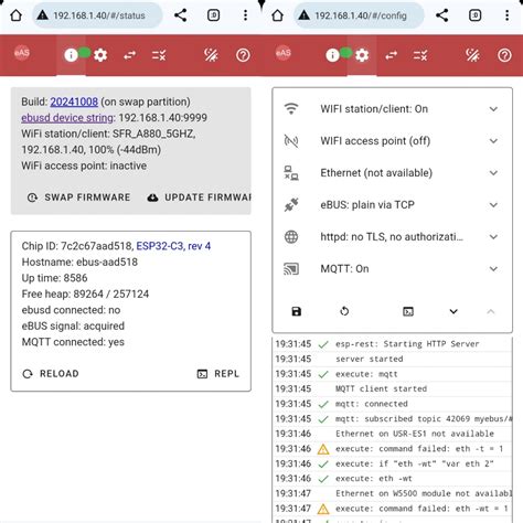 Problems Using EBUS V EBUSd Configuration Home Assistant Community