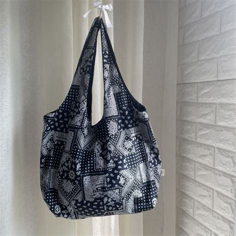 페이즐리 반나다 숄더 에코백 데일리 가방 만들기 주문제작 핸드메이드 가방 대구 공방 위드소잉 네이버 블로그