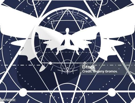 나비 여자와 신비한 난해 고딕 양식의 기하학적 얇은 선 기호 0명에 대한 스톡 사진 및 기타 이미지 0명 Freemasons 검은색 Istock