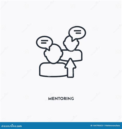 Mentoring Outline Icon Simple Linear Element Illustration Isolated Line Mentoring Icon On