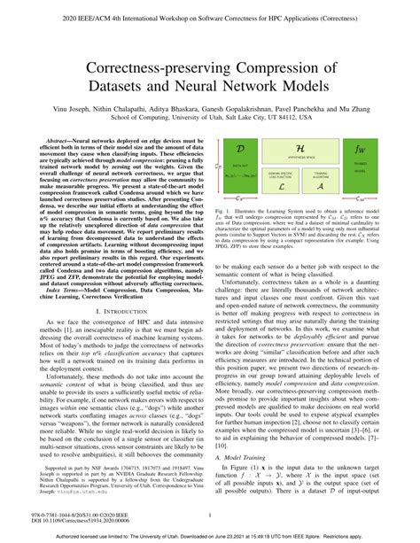 Pdf Correctness Preserving Compression Of Datasets And Neural Network Models