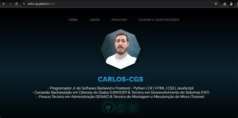 Como Hospedar Seu Site De Portf Lio Gratuitamente No Github Pages Carlos Cgs Github Dio