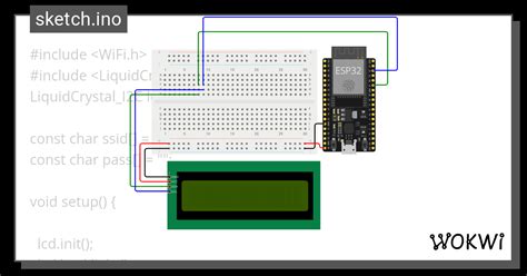 Menampilkan Wifi Ke Lcd Wokwi Esp32 Stm32 Arduino Simulator