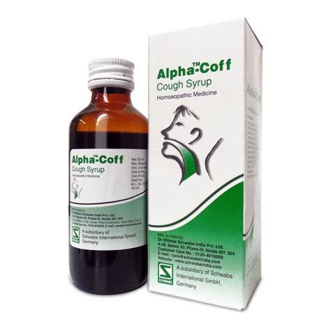 Schwabe Alpha Coff Syrup For Bronchitis Dry And Spasmodic Cough Homeomart