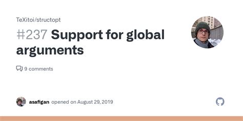 support for global arguments · issue 237 · texitoi structopt · github
