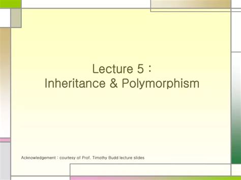 Ppt Inheritance And Polymorphism In Oop Powerpoint Presentation Free Download Id9623804