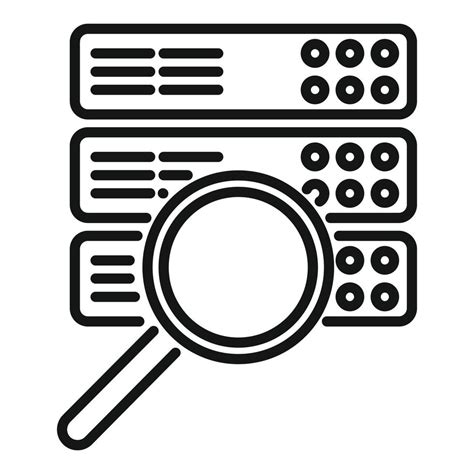 Server Database Icon Outline Vector Crm Data 15153826 Vector Art At Vecteezy