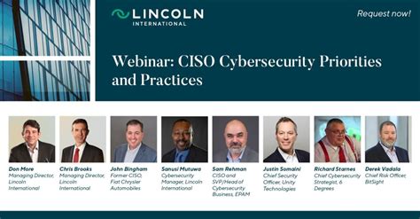 Mihir J Shah On Linkedin Webinar Ciso Cybersecurity Priorities And Practices Lincoln