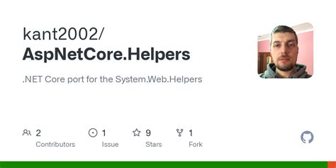 Github Kant2002aspnetcorehelpers Net Core Port For The Systemwebhelpers