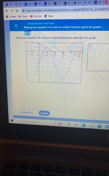 [solved] equation for sine and cosine write the equat