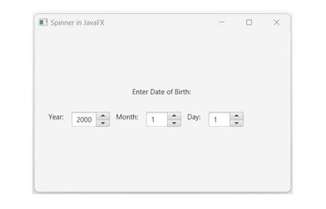 Javafx Spinner Control