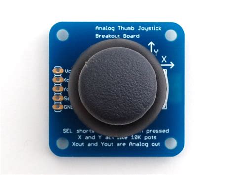 Analog 2 Axis Thumb Joystick With Select Button Breakout Board Ada
