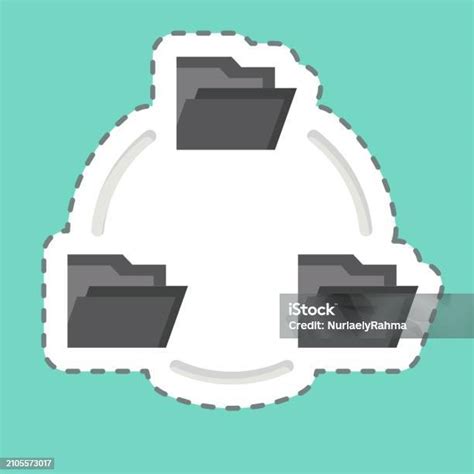 스티커 라인 컷 전송 2 소셜 네트워크 기호와 관련이 있습니다 심플한 디자인 일러스트레이션 개념에 대한 스톡 벡터 아트 및 기타 이미지 Istock