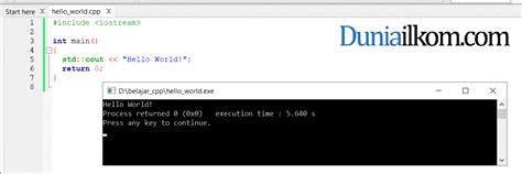 Cara Menjalankan Kode Program C Proses Compile Duniailkom