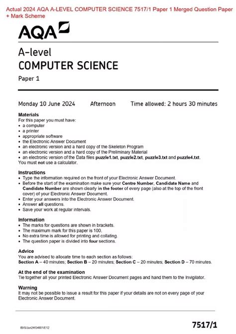 0 actual 2024 aqa a level computer science 7517 1 paper 1 merged