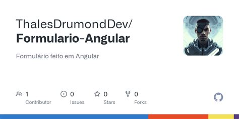 Github Thalesdrumonddev Formulario Angular Formul Rio Feito Em Angular