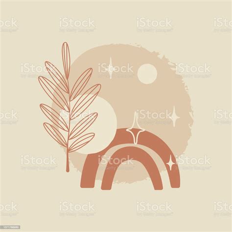 중반 세기 추상적 인 모양 장식 배경 또는 레이아웃 보편적 인 미적 꽃 카드 스칸디나비아 낙타 색상 팔레트 0명에 대한 스톡 벡터 아트 및 기타 이미지 Istock