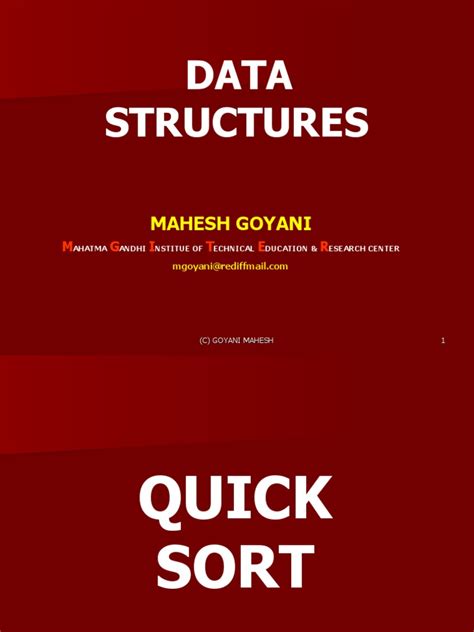 Quick Sort Pdf Computing Computational Science