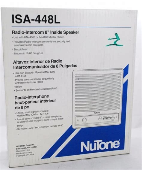 Nutone Radio Intercom System Im 4406