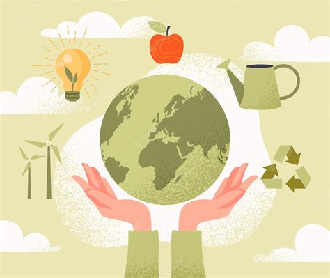 기후변화 개념 프리미엄 벡터