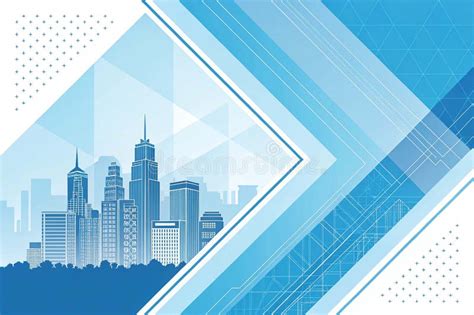 Abstract Light Blue Gradient Background With Soft White And Geometric Diagonal Design Stock