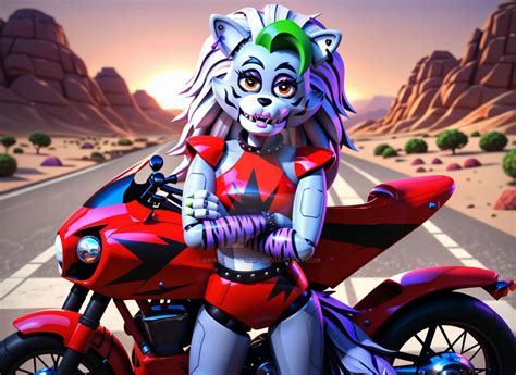 Roxanne Wolf And Her Motorcycle 2 By Animsaiuniverse On Deviantart
