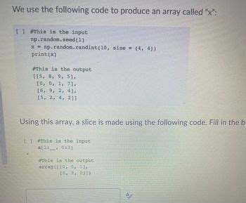 Answered We Use The Following Code To Produce An Bartleby