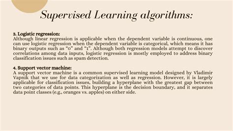 Ppt Supervised Learning Types Algorithms And Applications