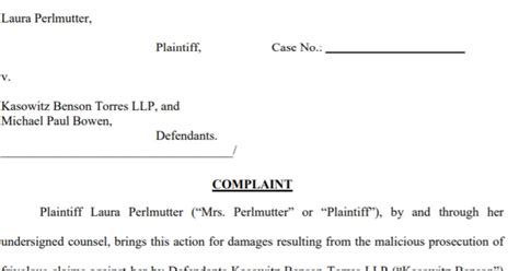 Laura Perlmutter Sues New York Law Firm Over Use Of Stolen Dna