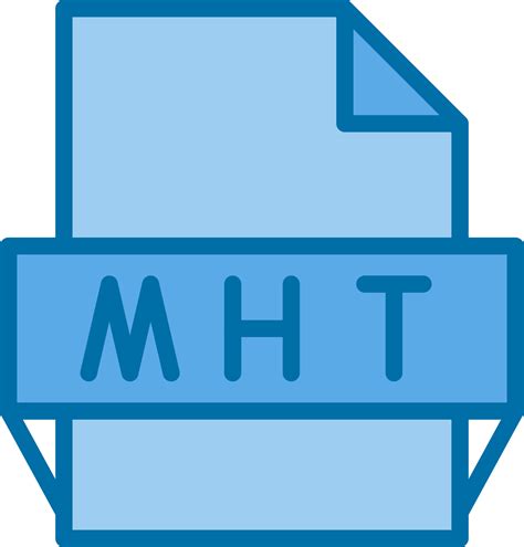 Mht File Format Icon 15573488 Vector Art At Vecteezy