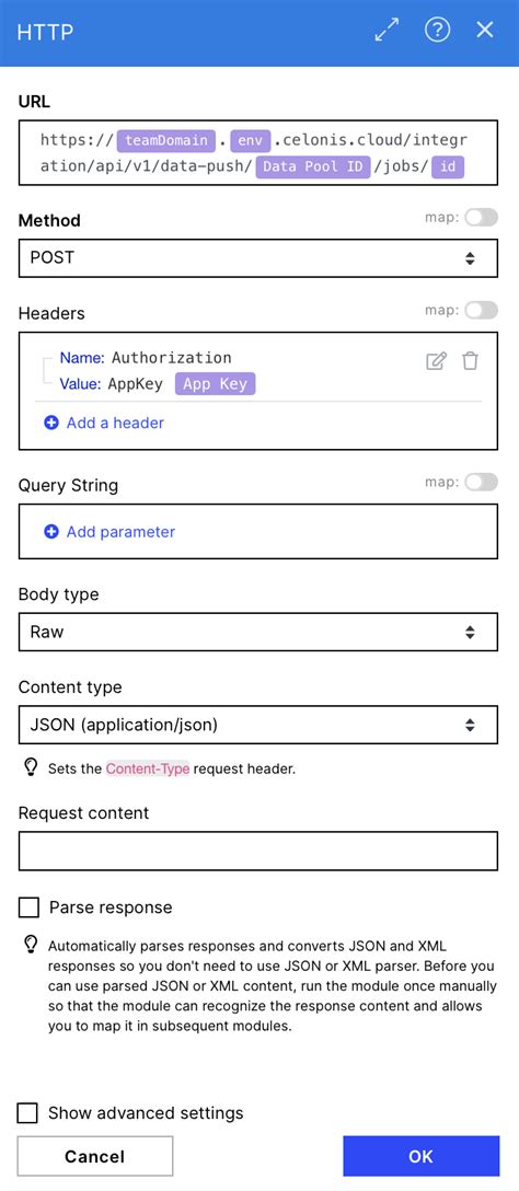Push CSV To Data Integration