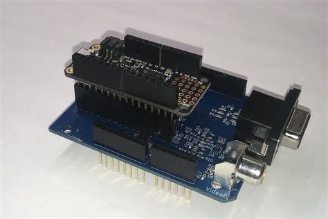pier 42 arduino video display shield with 4x composite video outputs and integrated framebuffers