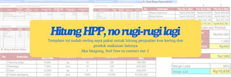 Free Template Perhitungan Hpp Untuk Produk Umkm Kamu Best For Beginner Nggak Perlu Ngerti