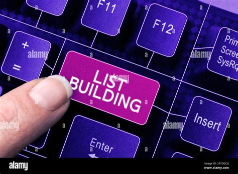 Sign Displaying List Building Concept Meaning Database Of People You
