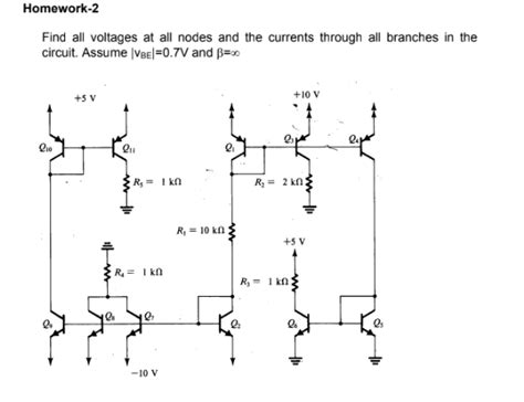 Solved Find All Voltages At All Nodes And The Currents Chegg Com
