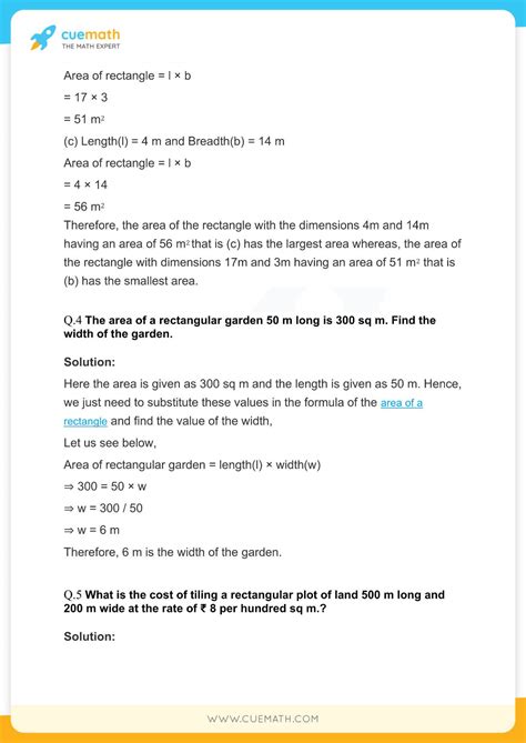 Ncert Solutions For Class 6 Maths Chapter 10 Exercise 10 3 Mensuration