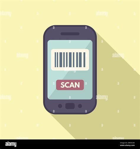 Scan Bar Code Icon Flat Vector Ticket Pay Label Id Matrix Sign Stock Vector Image And Art Alamy