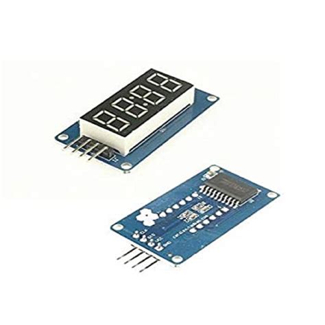 5pcs X Tm1637 4 Bits Digital Tube Led Display Module With Clock Display