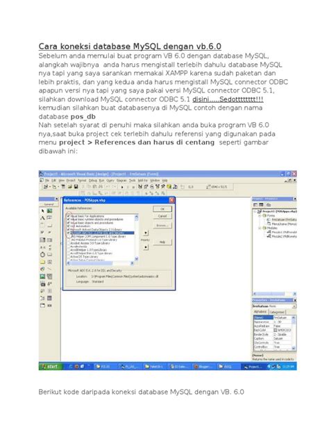 pdf cara koneksi database mysql dengan vb dokumen tips