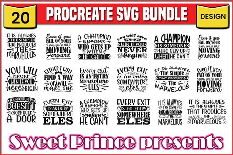 Procreate SVG Design Bundle Graphic By Sweet Princess Creative Fabrica